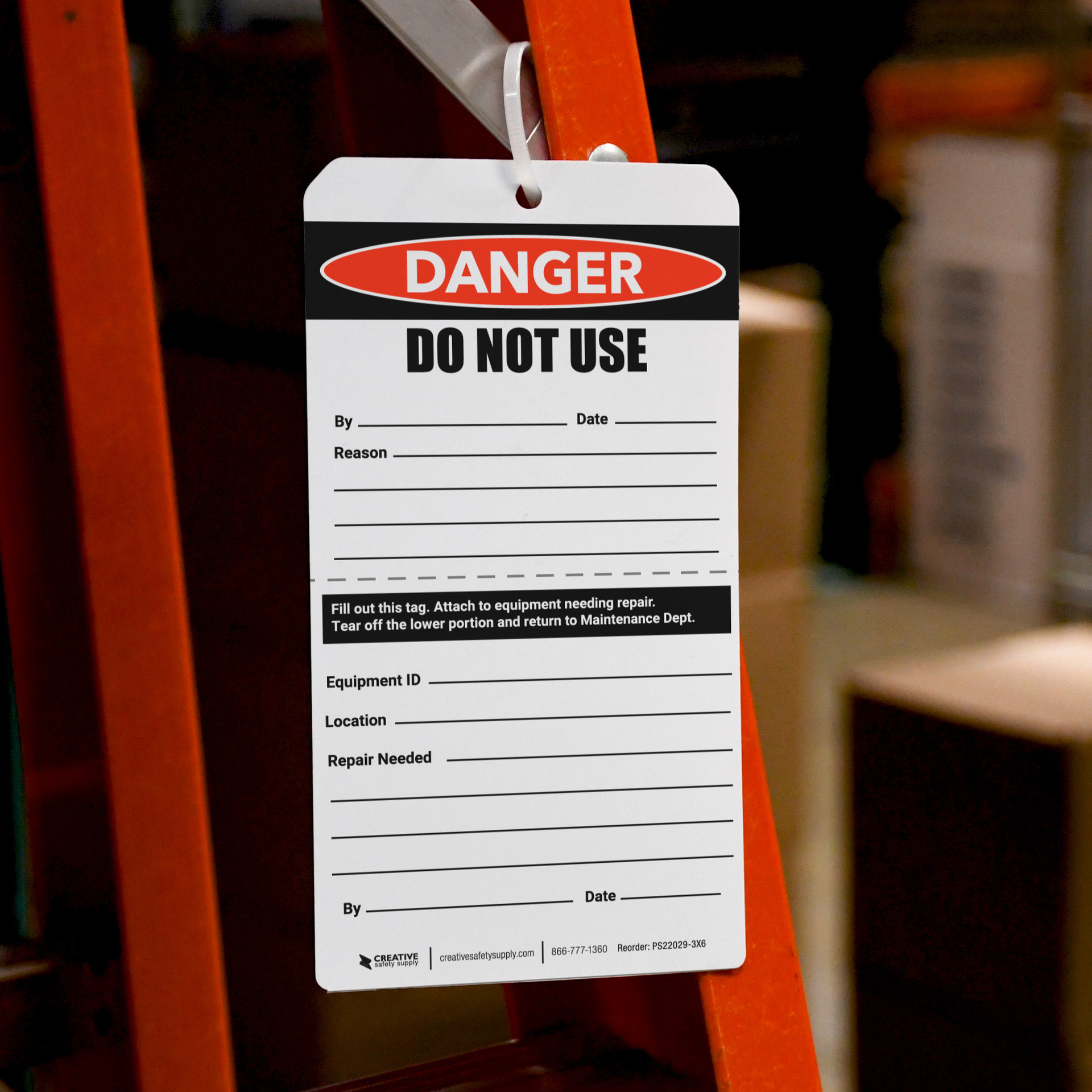 Danger: Do Not Use - Tear-Off Tag | Creative Safety Supply