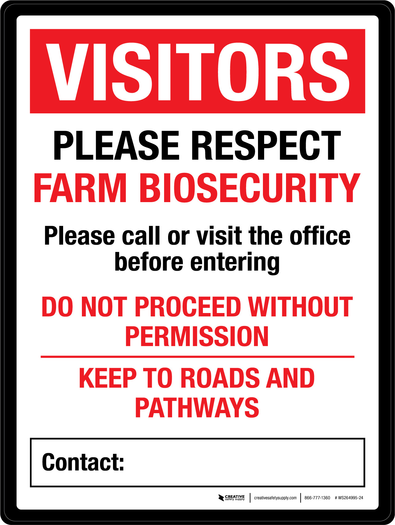 Visitors: Please Respect Farm Biosecurity - Call Or Visit The Office ...