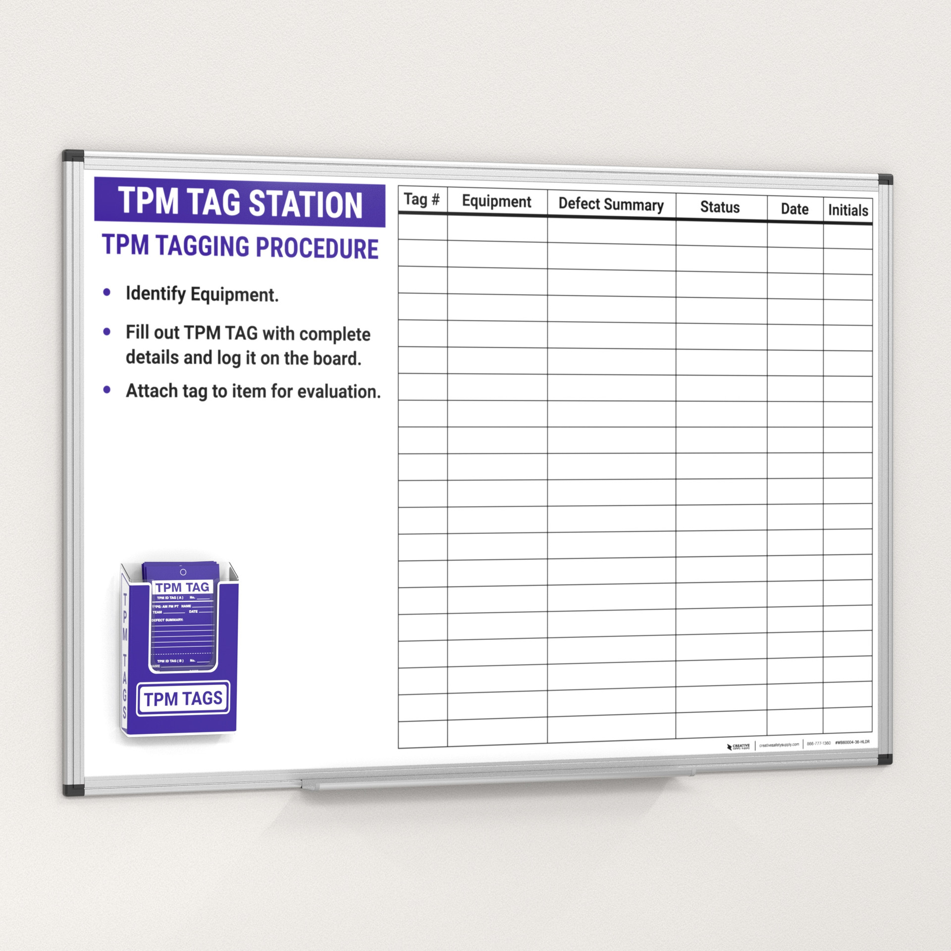 TPM Tags - 36X24 Tag Station | Creative Safety Supply