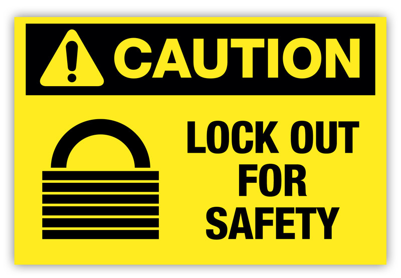Caution - Lock Out Label