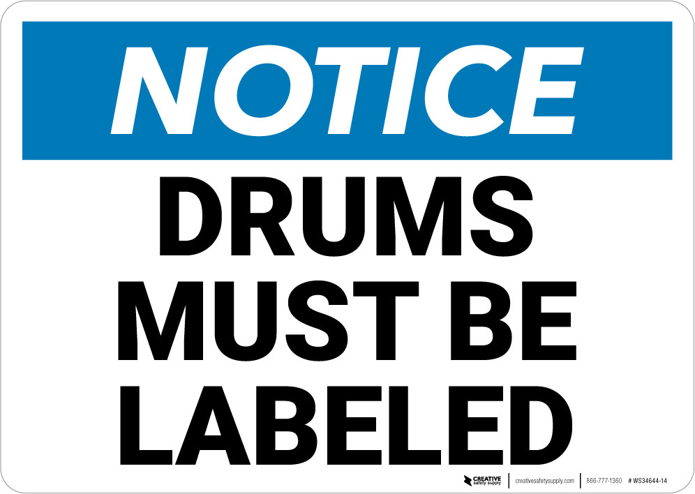 Drum Signs | Creative Safety Supply