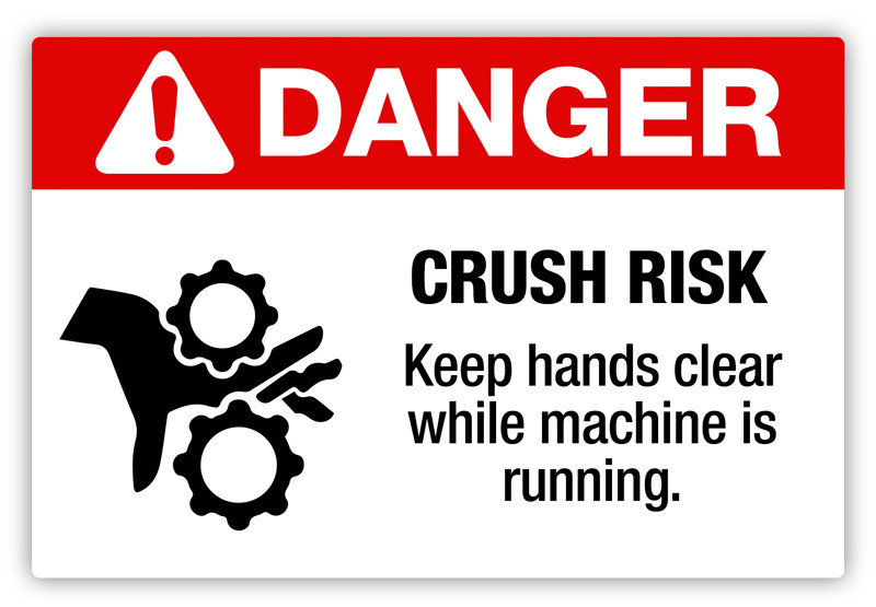 Danger - Crush Risk Label | Creative Safety Supply