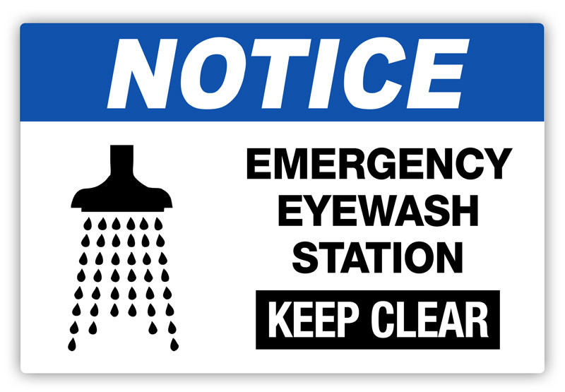 Notice - Emergency Eyewash Label | Creative Safety Supply