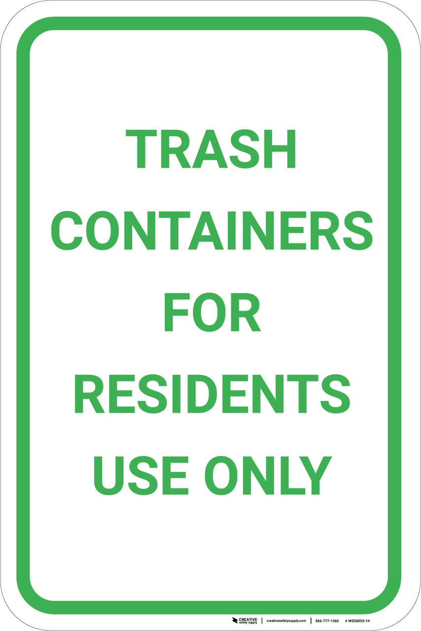 Dumpster Signs | Creative Safety Supply