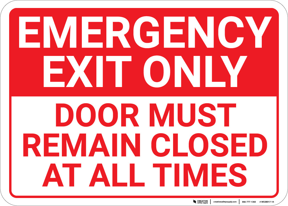 Emergency Exit Only Sign Printable Emergency Exit Only Sign Printable