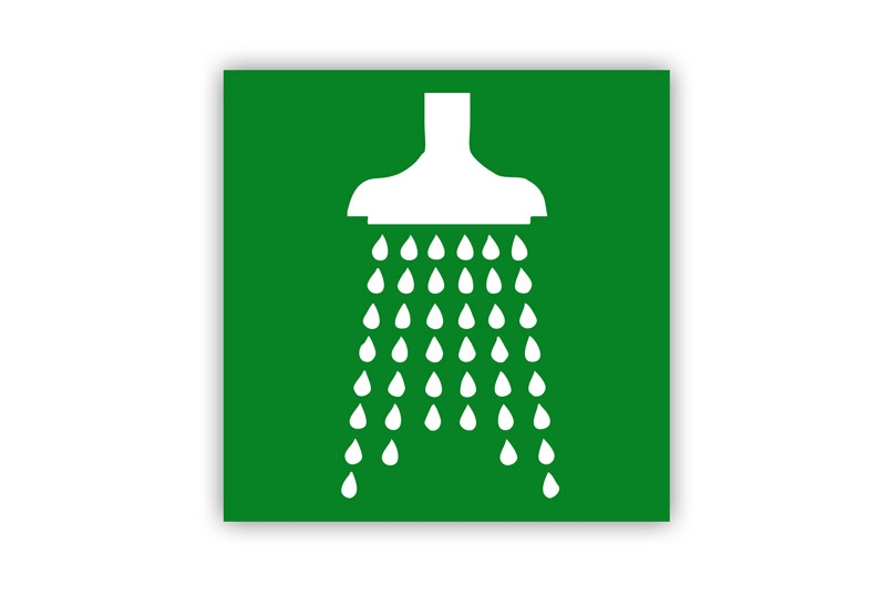 Safety Shower Symbol Label | Creative Safety Supply