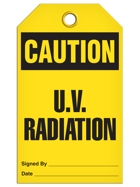 Caution Uv Radiation Tags