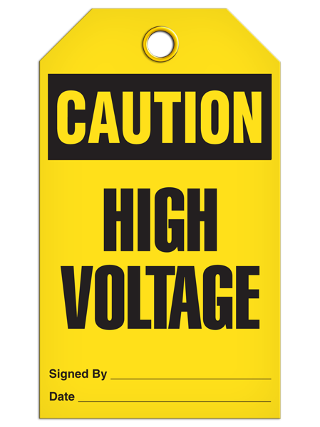 Caution High Voltage Tags | Creative Safety Supply