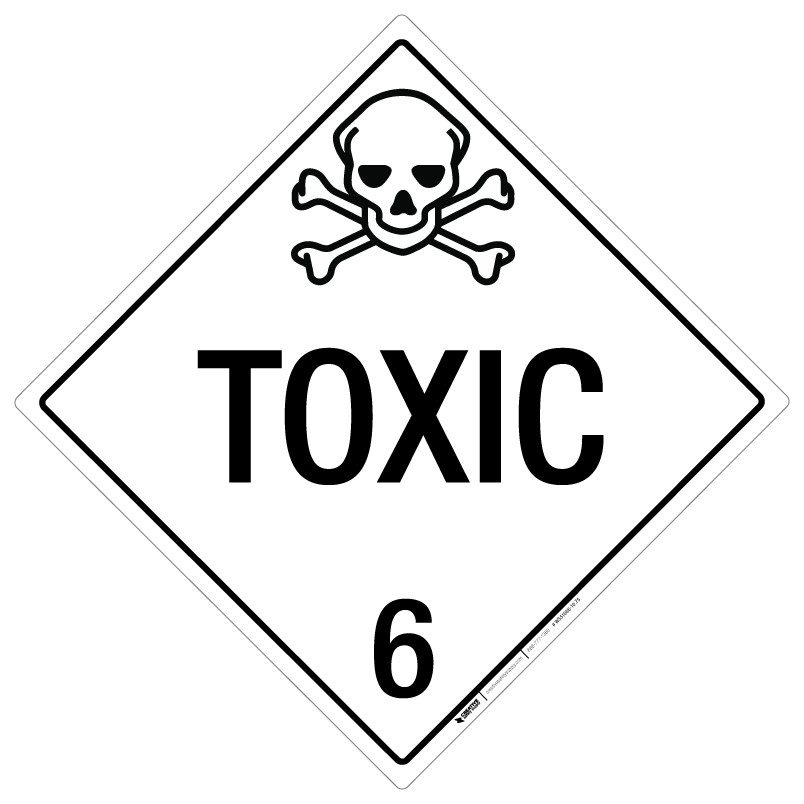 Toxic: Class 6 - Placard Sign | Creative Safety Supply
