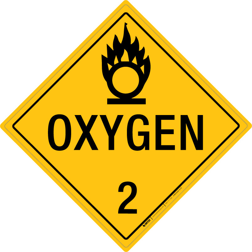 Oxygen: Class 2 - Placard Sign