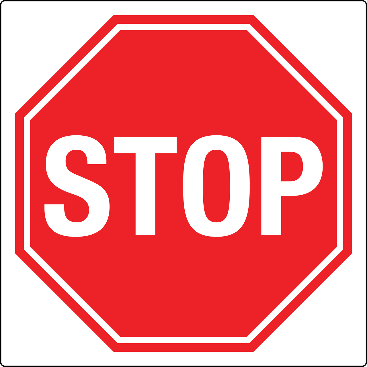 Wall Mounted Stop Sign