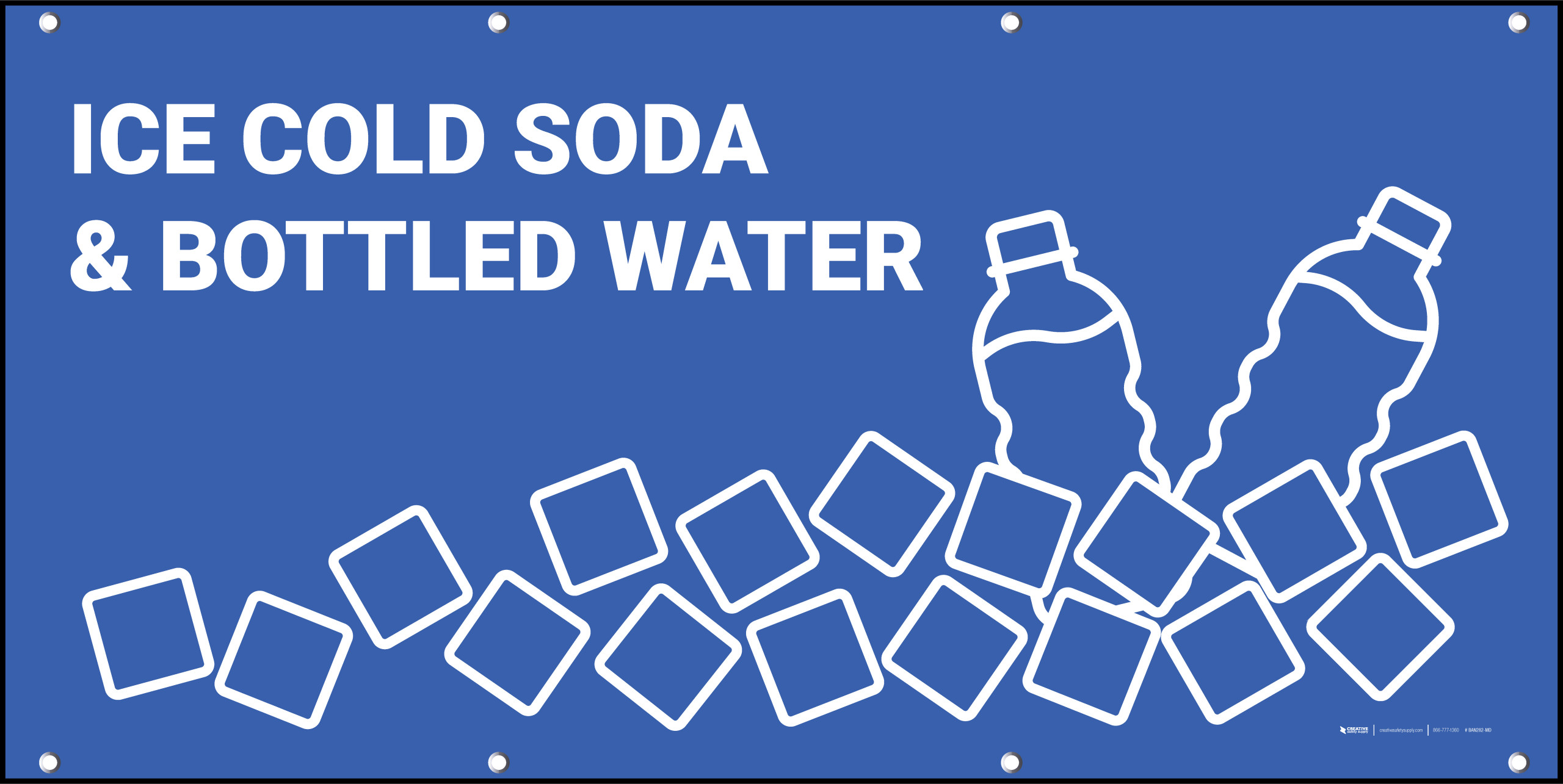 Ice Cold Soda & Bottled Water Banner