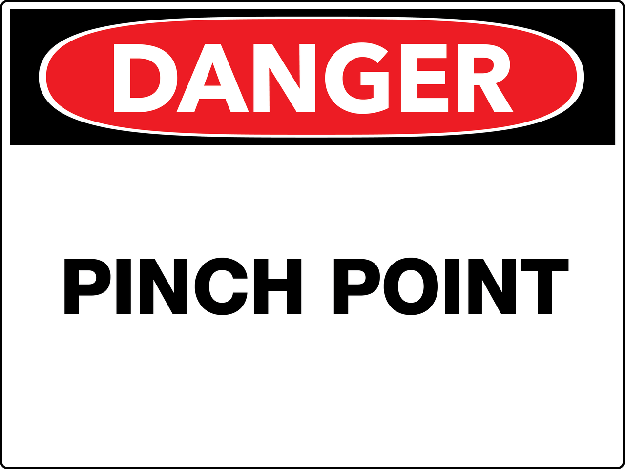 Danger Pinch Point Wall Sign | Creative Safety Supply