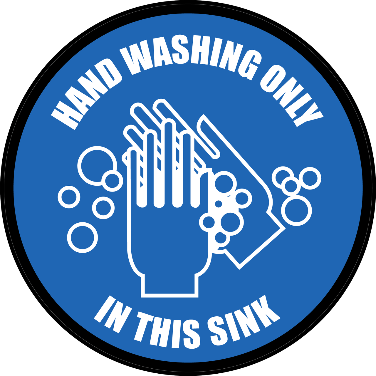 Hand Washing Only in This Sink Floor Sign