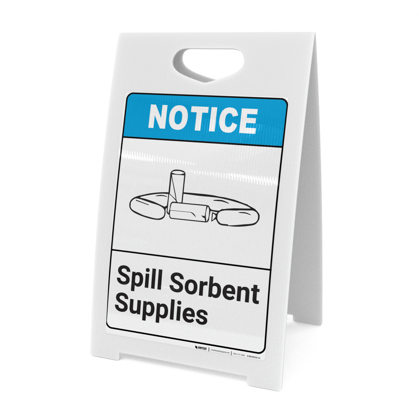 Notice: Spill Sorbent Storage ANSI with Icon - A-Frame Sign | Creative ...