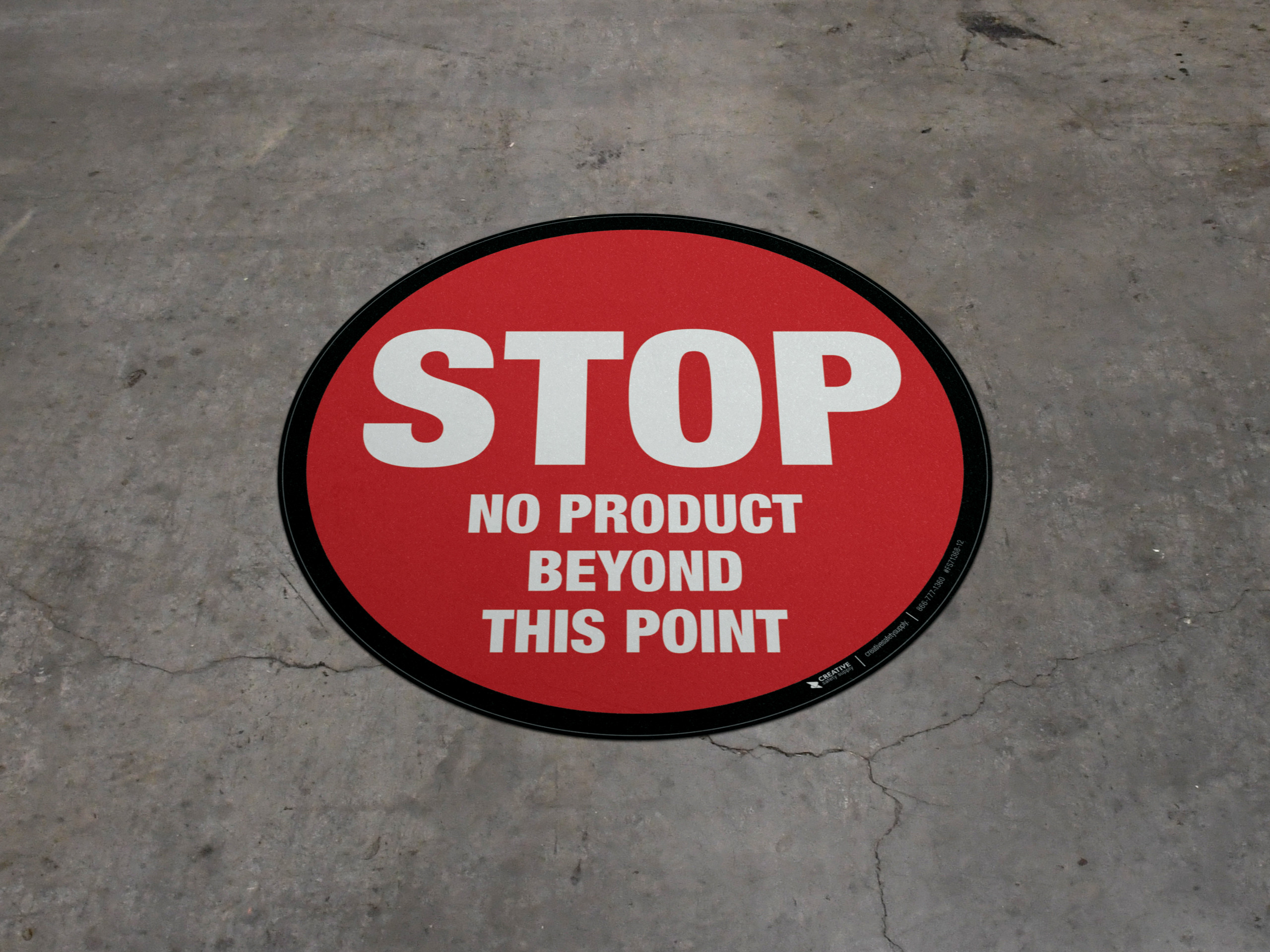 STOP No Product Beyond This Point Floor Sign | Creative Safety Supply