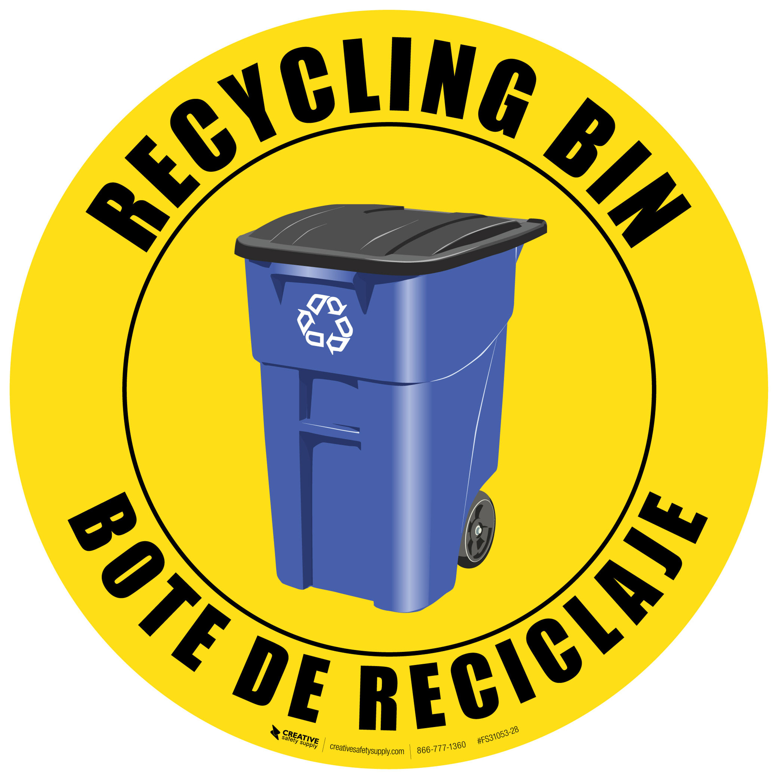 Recycling Bin English And Spanish Floor Sign Creative Safety Supply recycling-bin-english-and-spanish-floor-sign-creative-safety-supply
