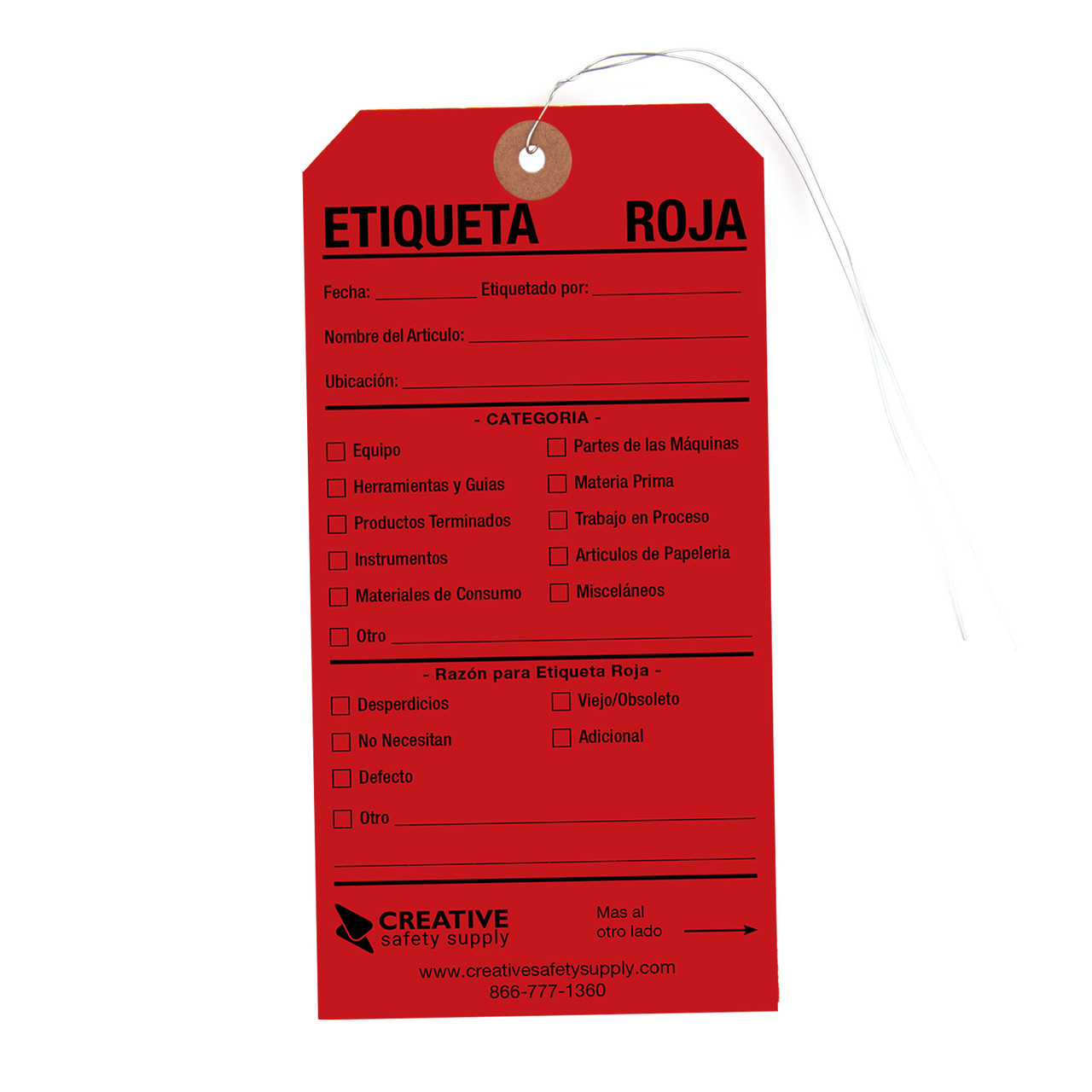 5S Red Tags | Creative Safety Supply