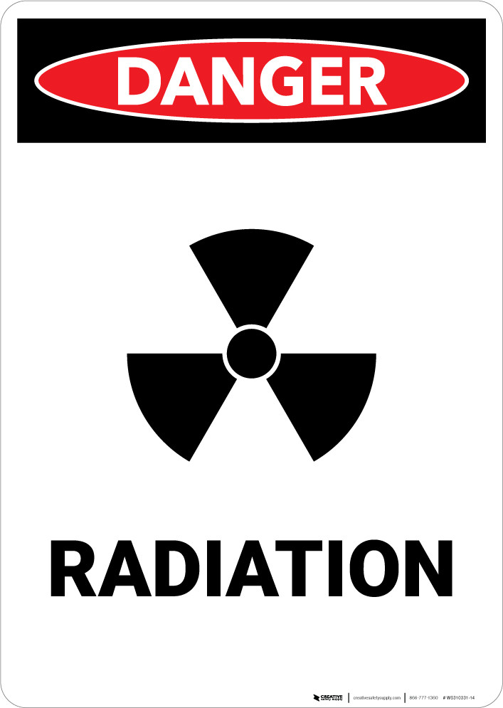 Radiation with Icon - Portrait Wall Sign | Creative Safety Supply