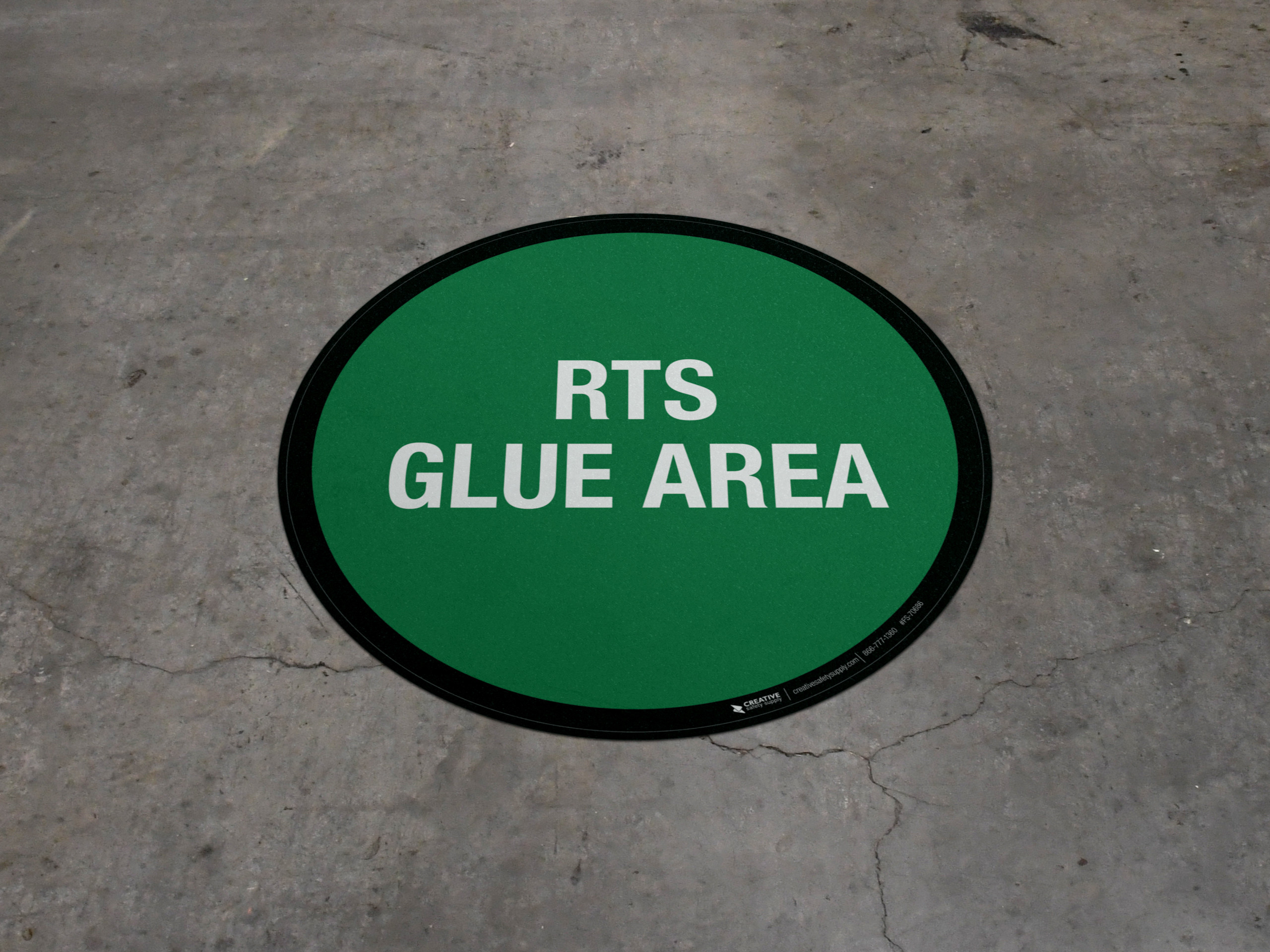 RTS Glue Area Floor Sign | Creative Safety Supply