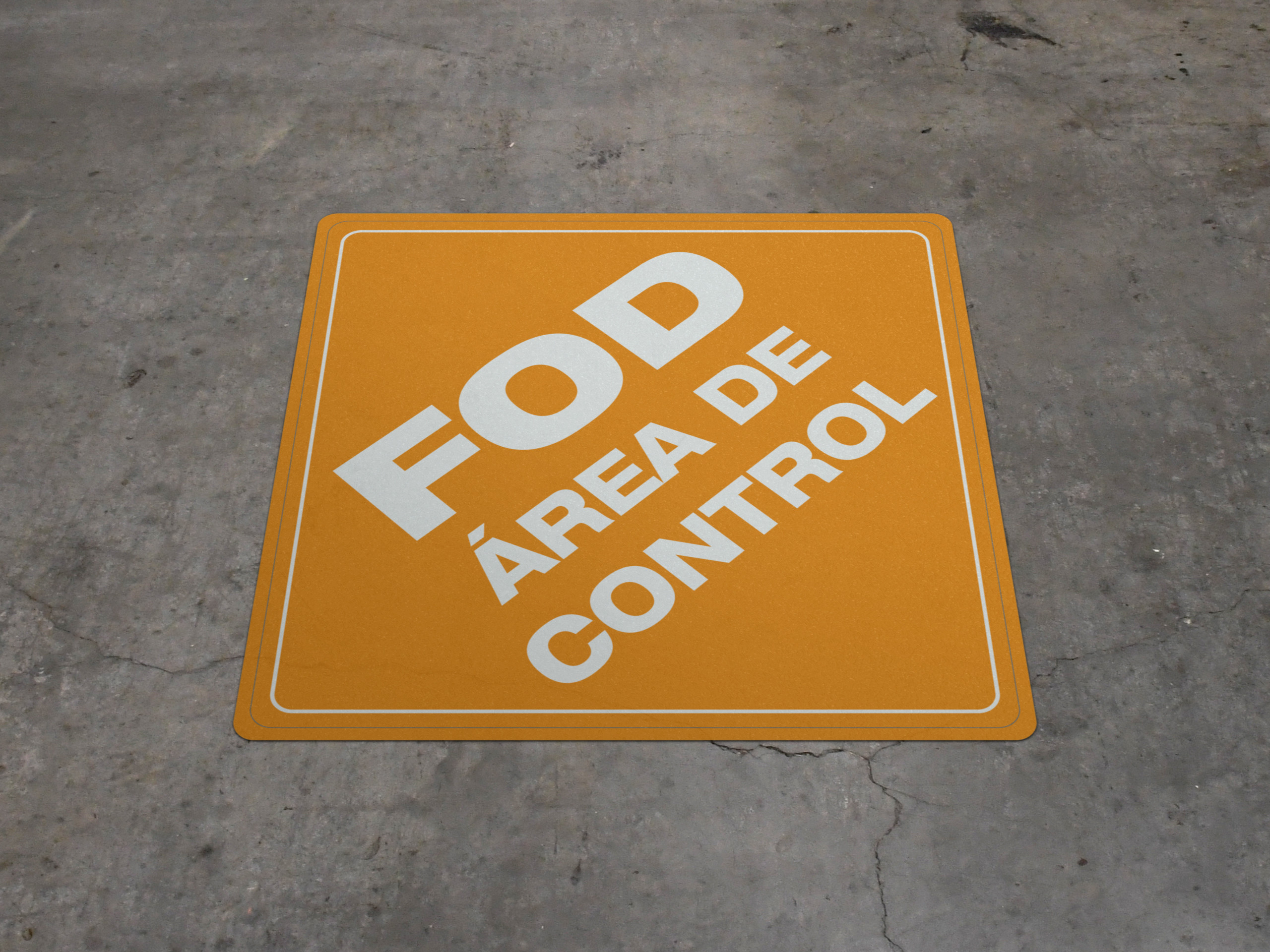 FOD Área de Control (FOD Control Area) Type B (Floor Sign) | Creative ...