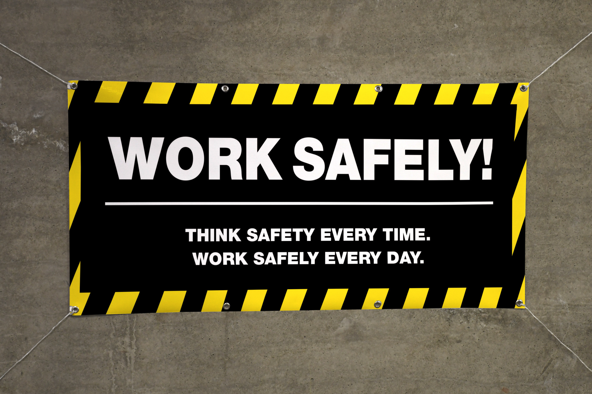 Work Safely Banner | Creative Safety Supply