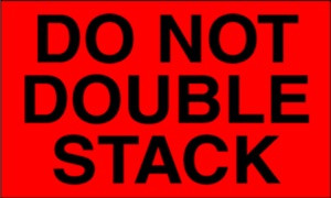 Do Not Double Stack (Fluorescent Red) 3 x 5 - Label Roll | Creative ...