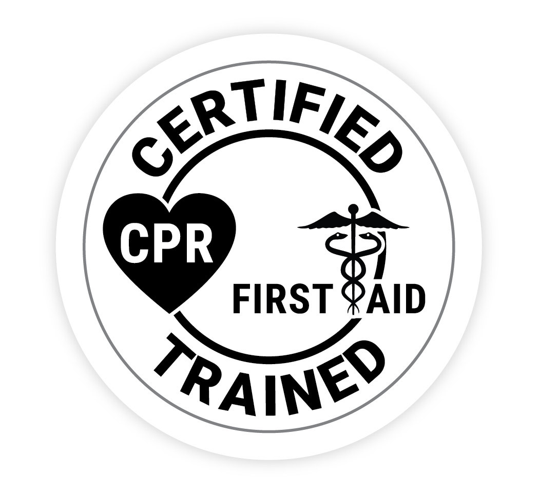 CPR First Aid Certified - Hard Hat Sticker