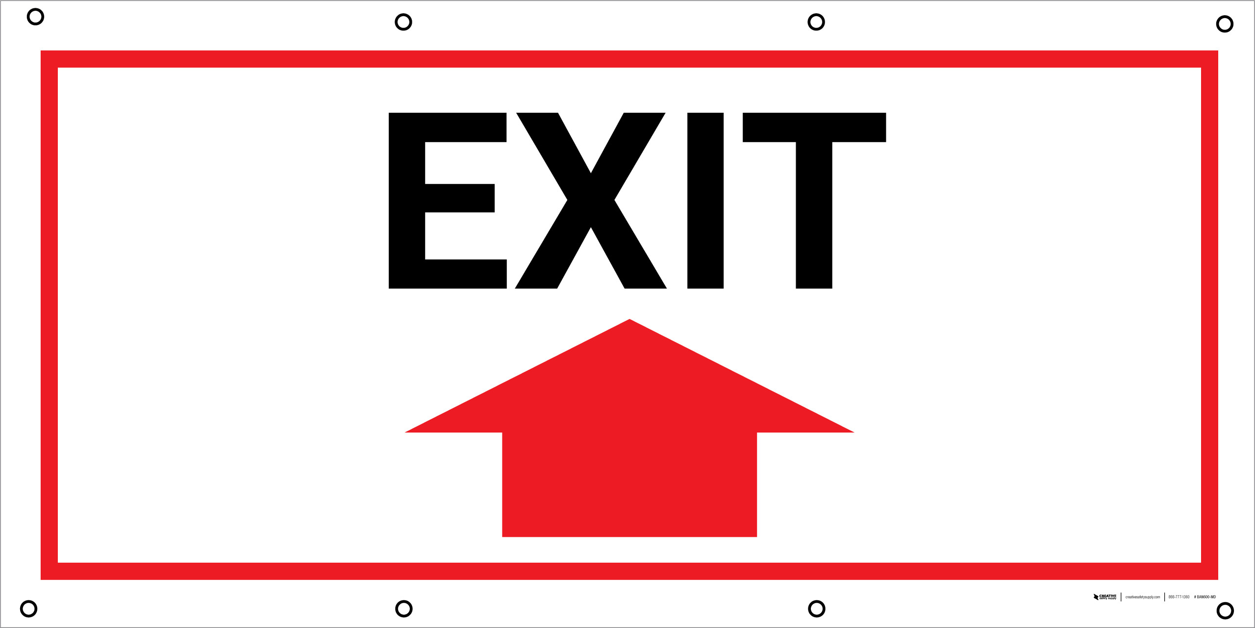 Exit with Arrow Banner