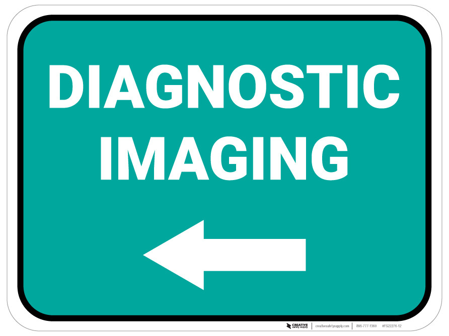 Diagnostic Imaging Arrow Left Rectangular - Floor Sign