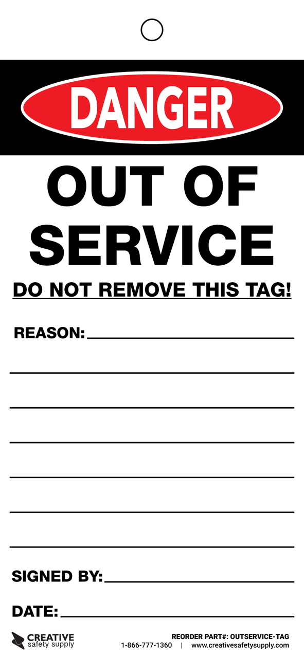Danger: Out of Service Tags
