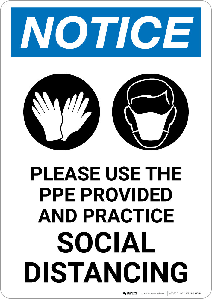 Personal Protective Equipment (PPE) Signs | Creative Safety Supply