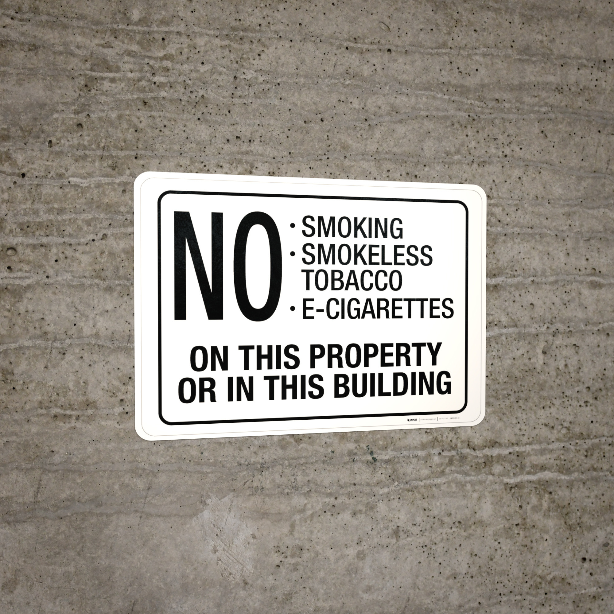No Smoking On This Property/In This Building - Wall Sign | Creative ...