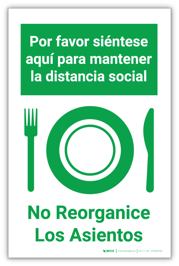 Please Sit Here to Maintain Social Distancing - Do Not Rearrange ...