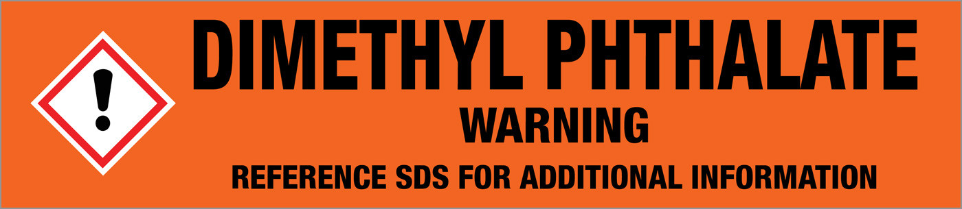 Dimethyl Phthalate [CAS# 131-11-3] - GHS Pipe Marking Label | Creative ...