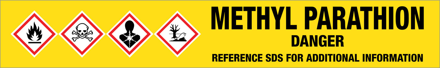 Methyl Parathion [CAS# 298-00-0] - GHS Pipe Marking Label