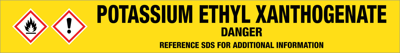 Potassium Ethyl Xanthogenate [CAS# 140-89-6] - GHS Pipe Marking Label