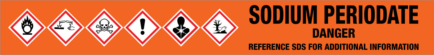 Sodium Periodate [CAS# 7790-28-5] - GHS Pipe Marking Label | Creative ...