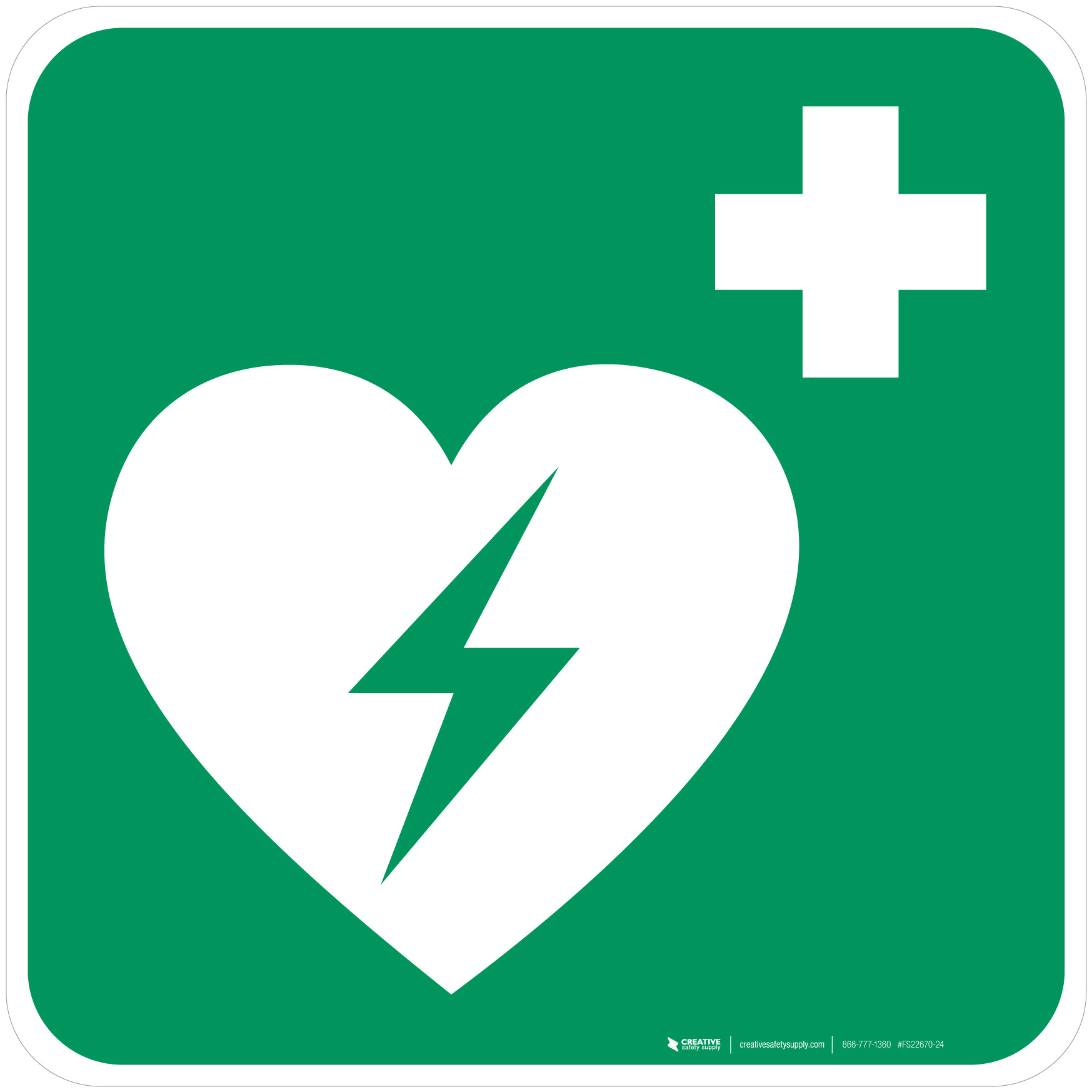 Automated External Heart Defibrillator (AED) Safe Condition - ISO Floor ...