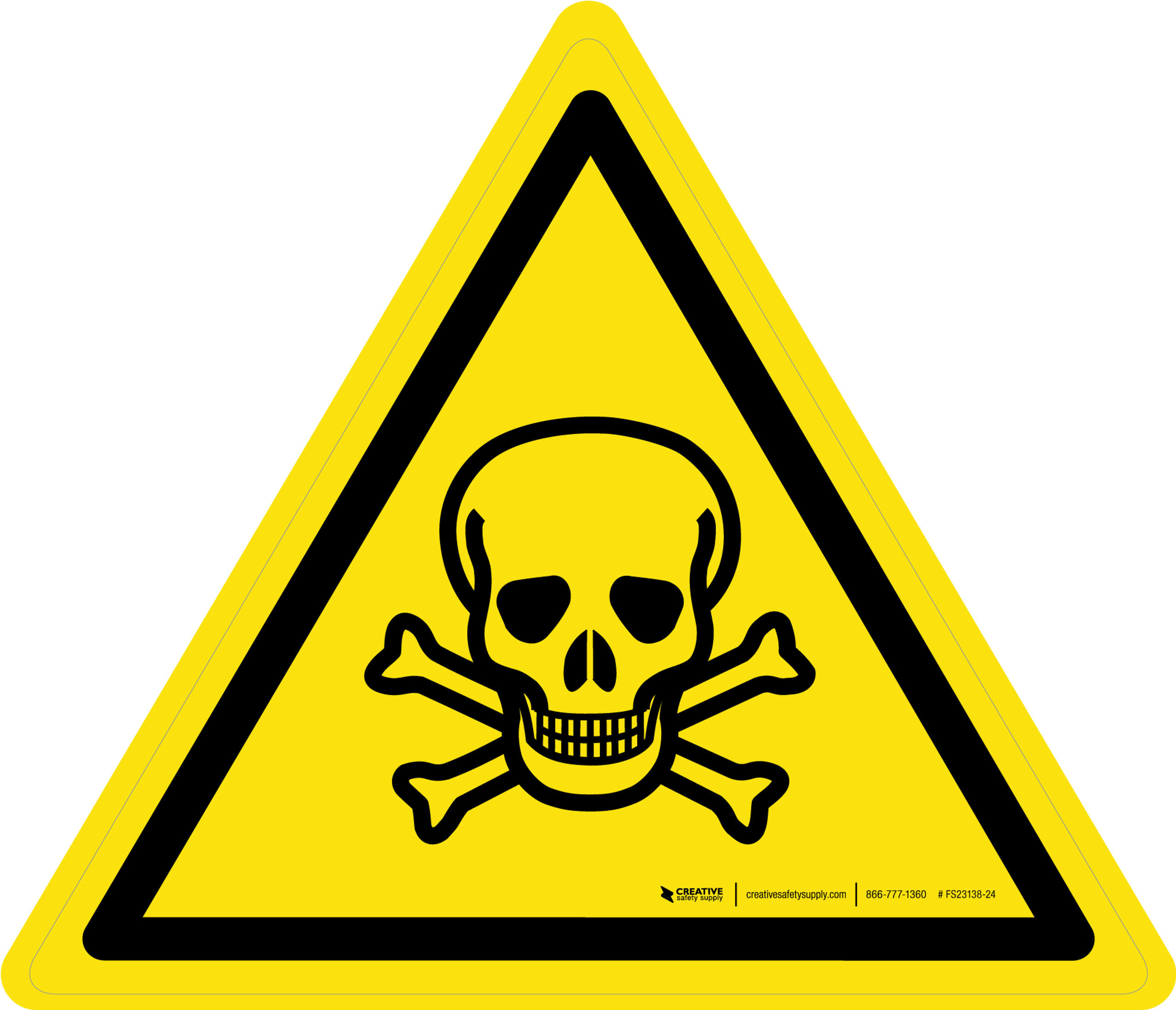 Toxic Material Warning Iso Floor Sign Creative Safety Supply