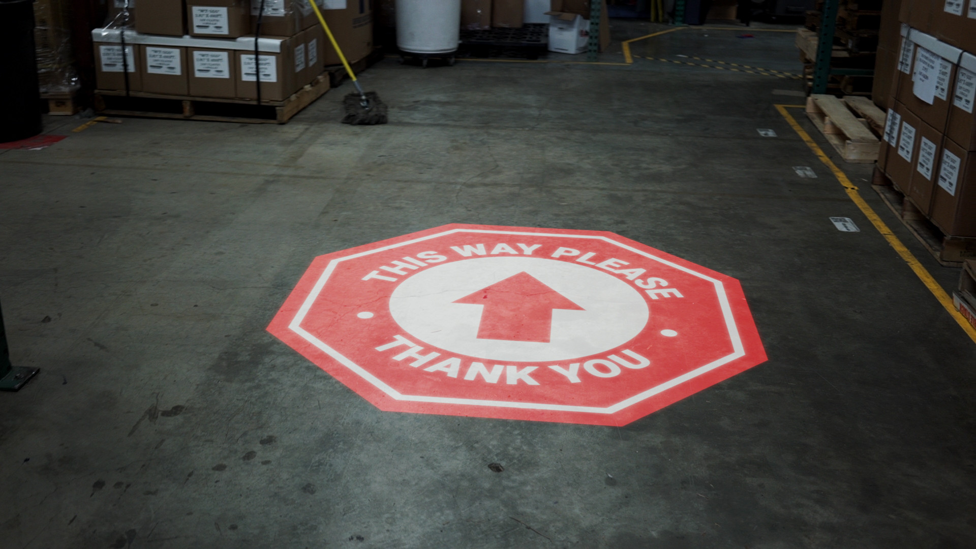 This Way Please - Thank You with Arrow - SignCast™ S200 Virtual Sign ...