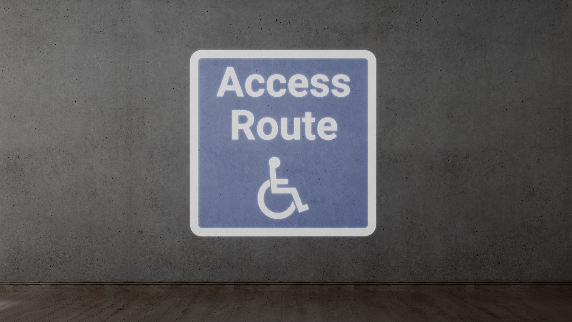 ADA Access Route with Icon - SignCast™ S200 Virtual Sign | Creative ...