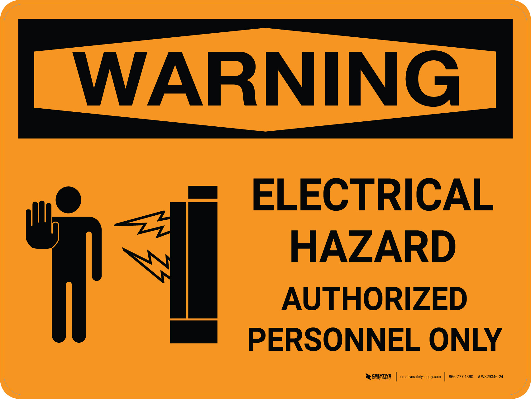 Warning: Electrical Hazard - Authorized Personnel Only Landscape With ...