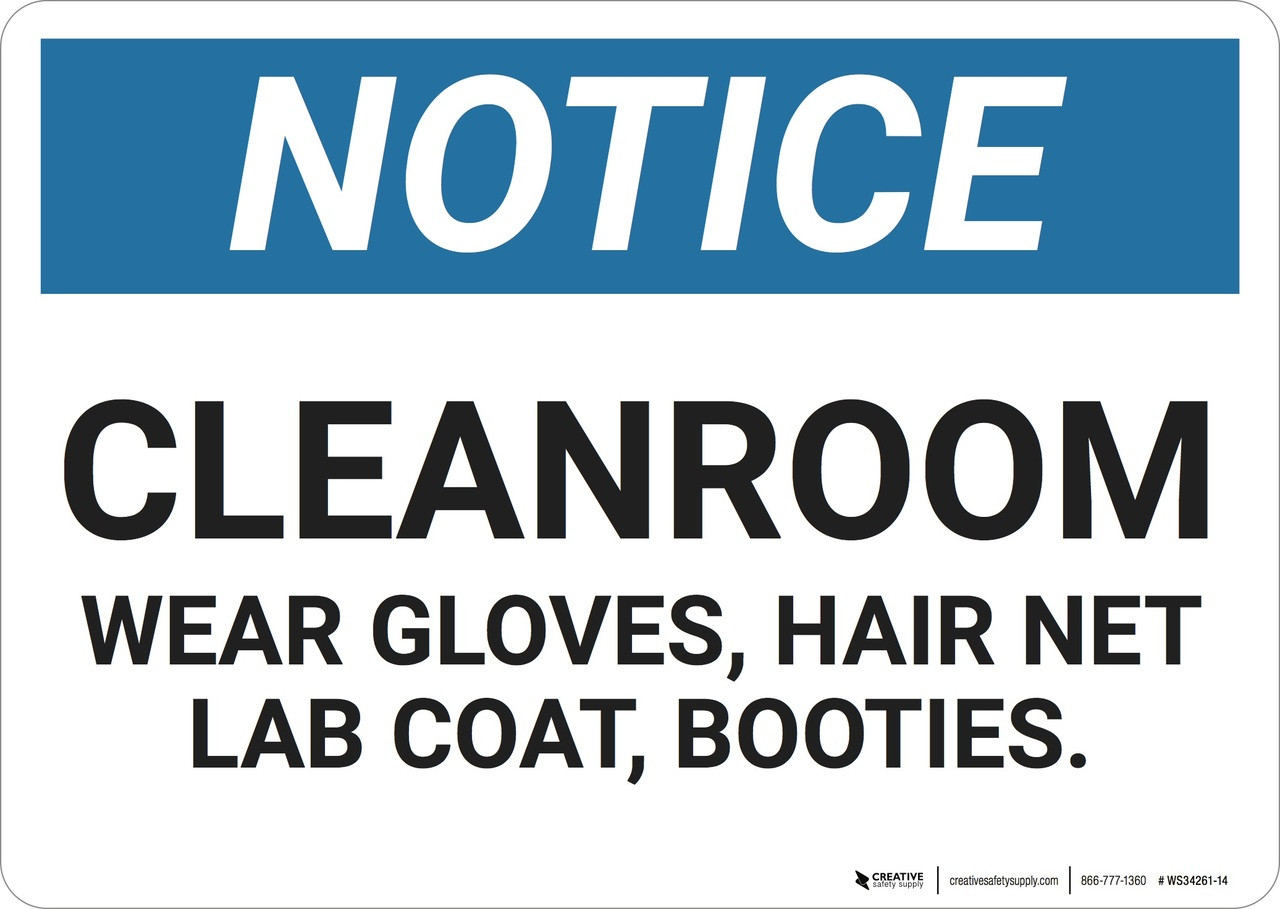 Cleanroom Signs | Creative Safety Supply