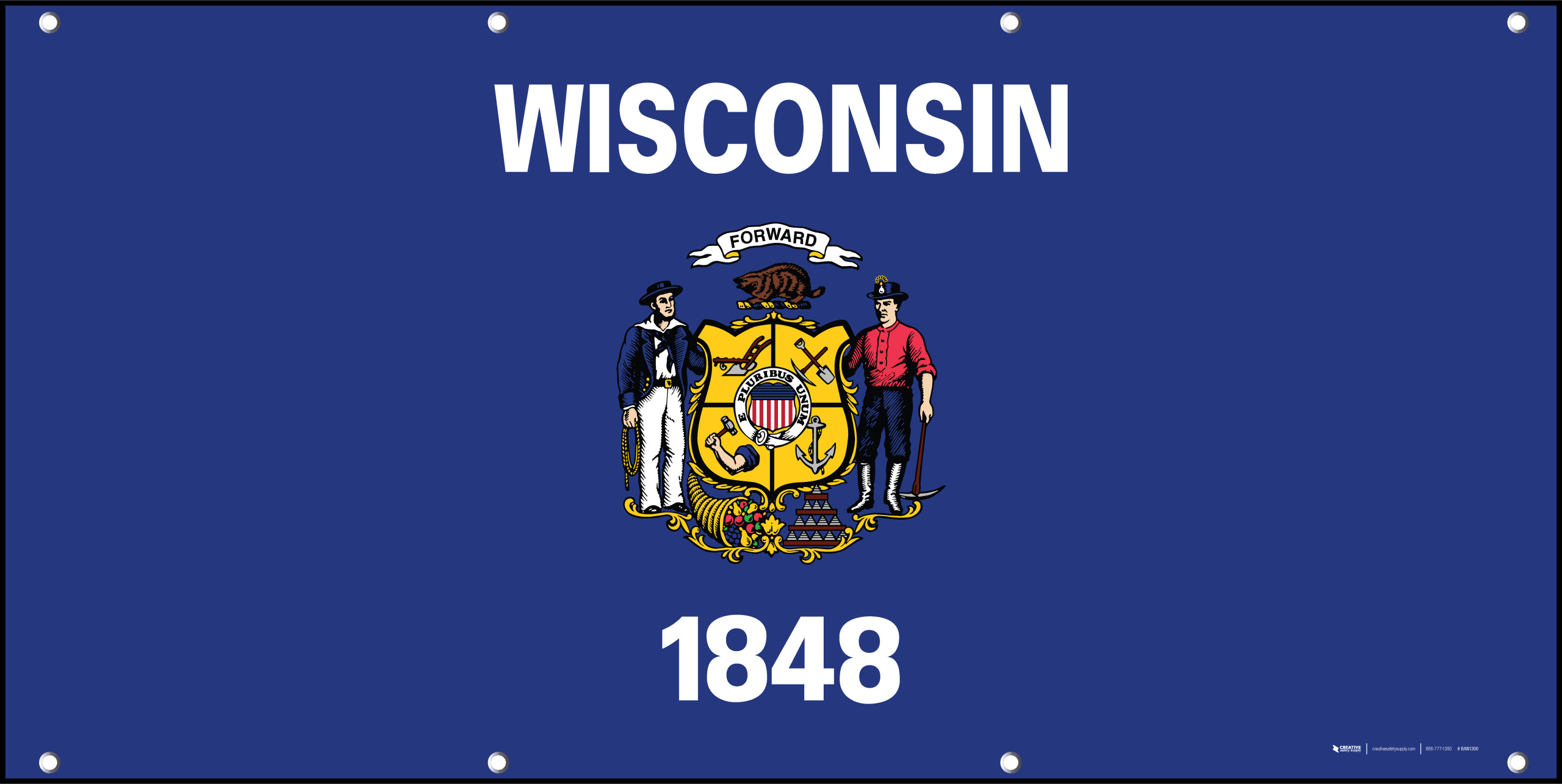 Wisconsin State Flag - Banner | Creative Safety Supply
