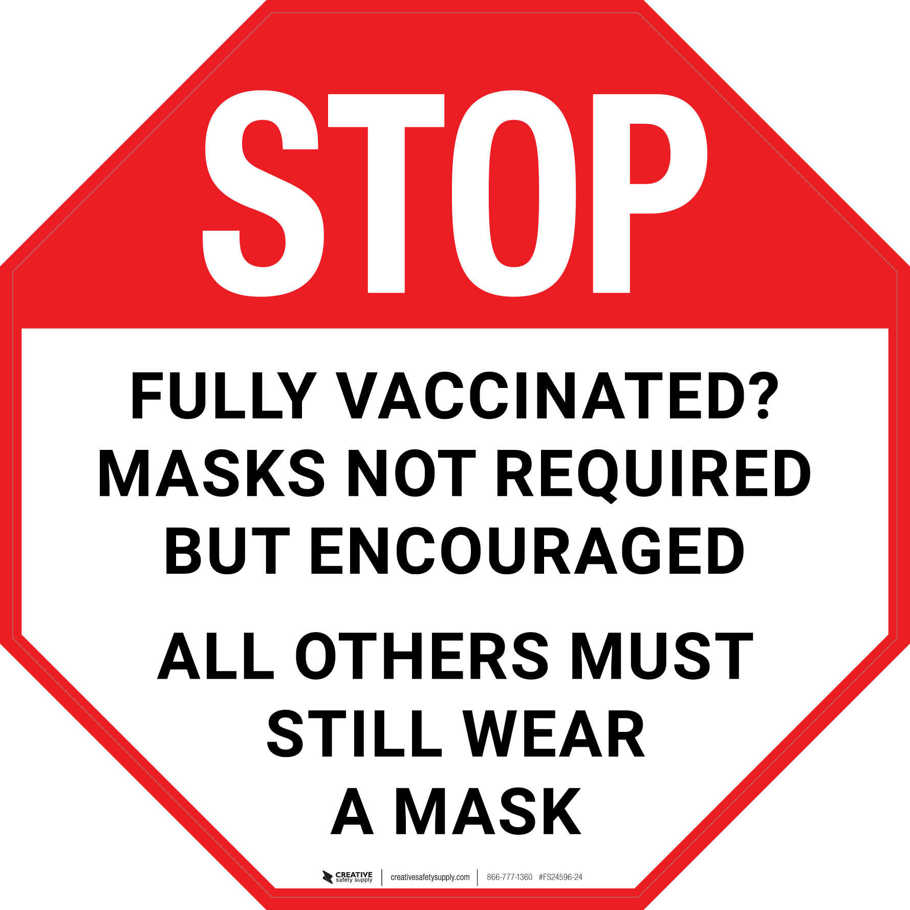Stop: Fully Vaccinated? Masks Not Required But Encouraged All Others ...