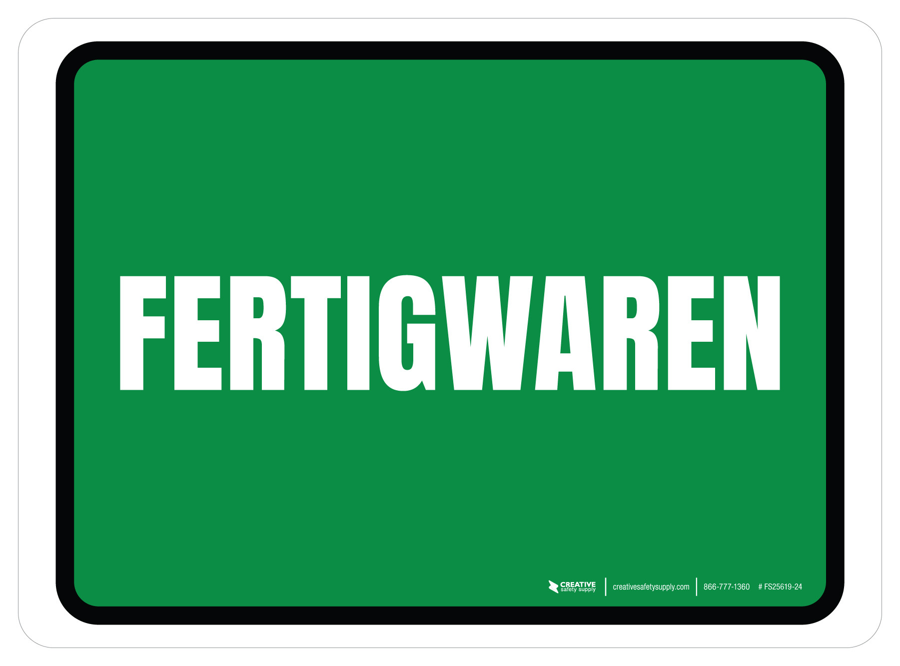5S Fertigwaren (5S Finished Goods) Rectangular German - Floor Sign