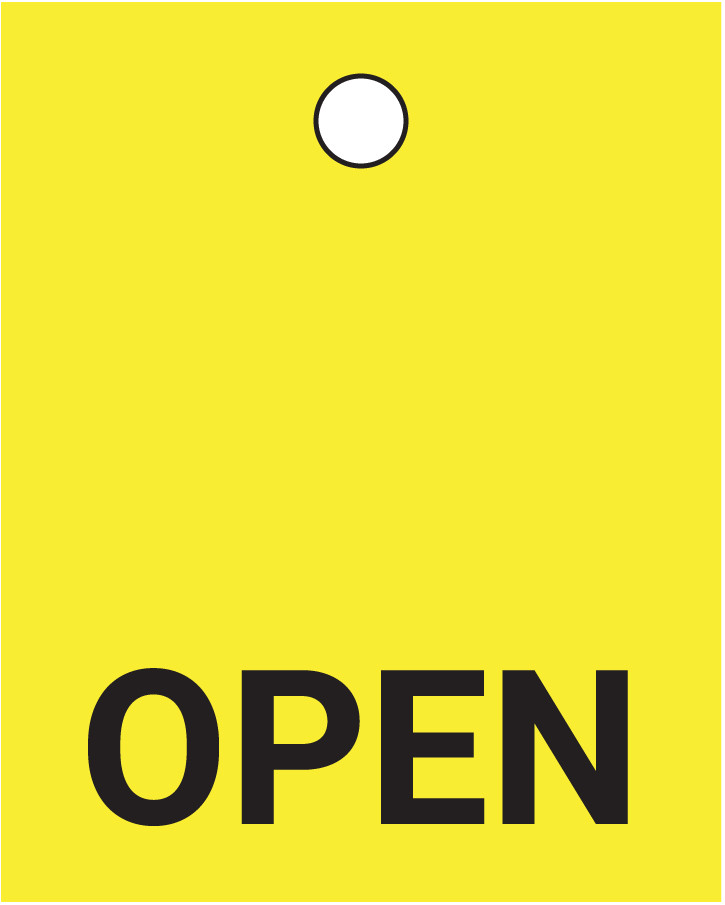 Open - Valve Tag