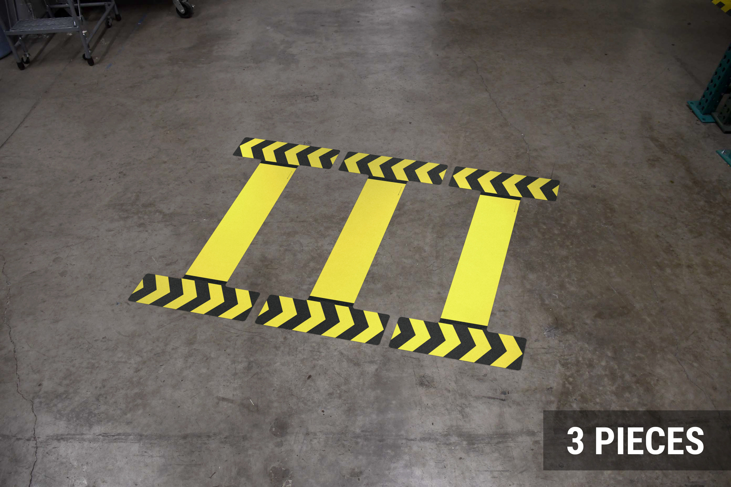 Blank Yellow with Hazard Lines - Crosswalk Kit