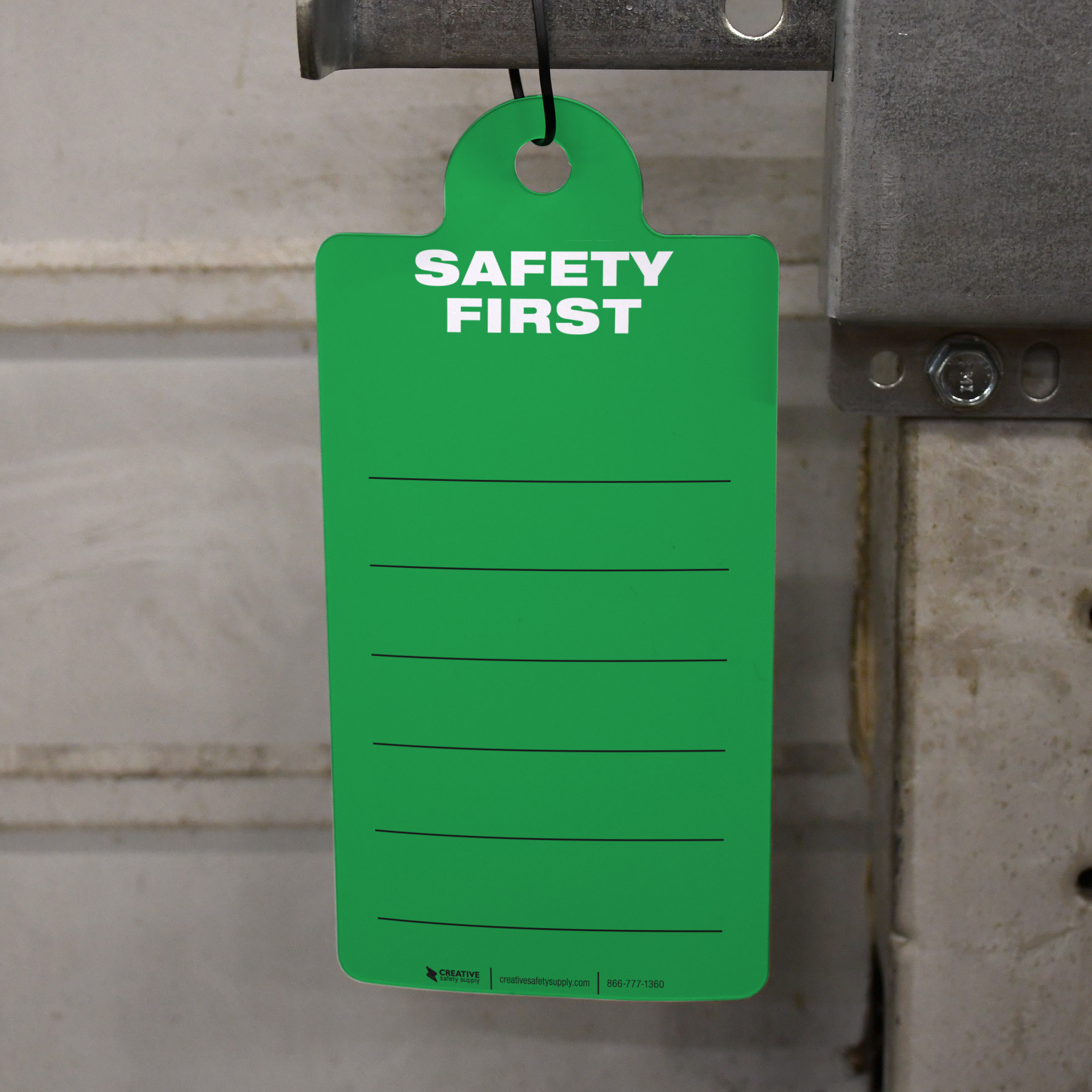 Safety First Solid Color - Hang Tag | Creative Safety Supply
